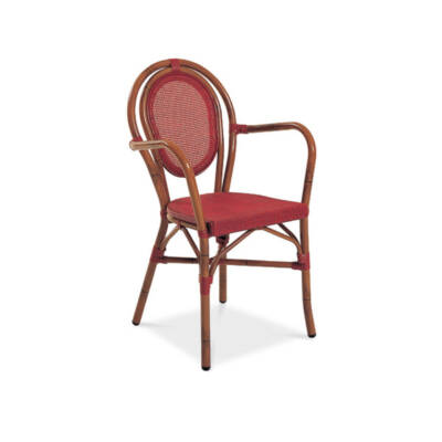 Paris 8 Dining Arm Chair With Wicker – Out Design Group