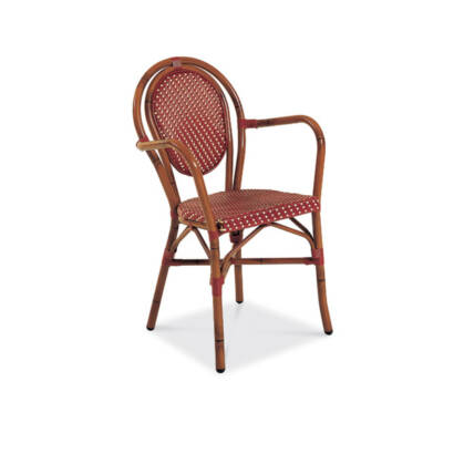 Paris 8 Dining Arm Chair With Wicker – Out Design Group