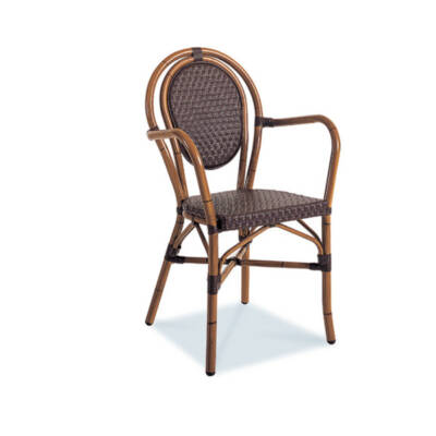 Paris 8 Dining Arm Chair With Wicker – Out Design Group